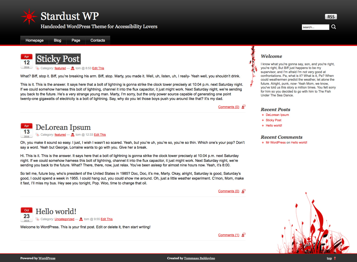 Stardust: Wordpress Theme - Stardust: Tema Wordpress - TomStardust.com